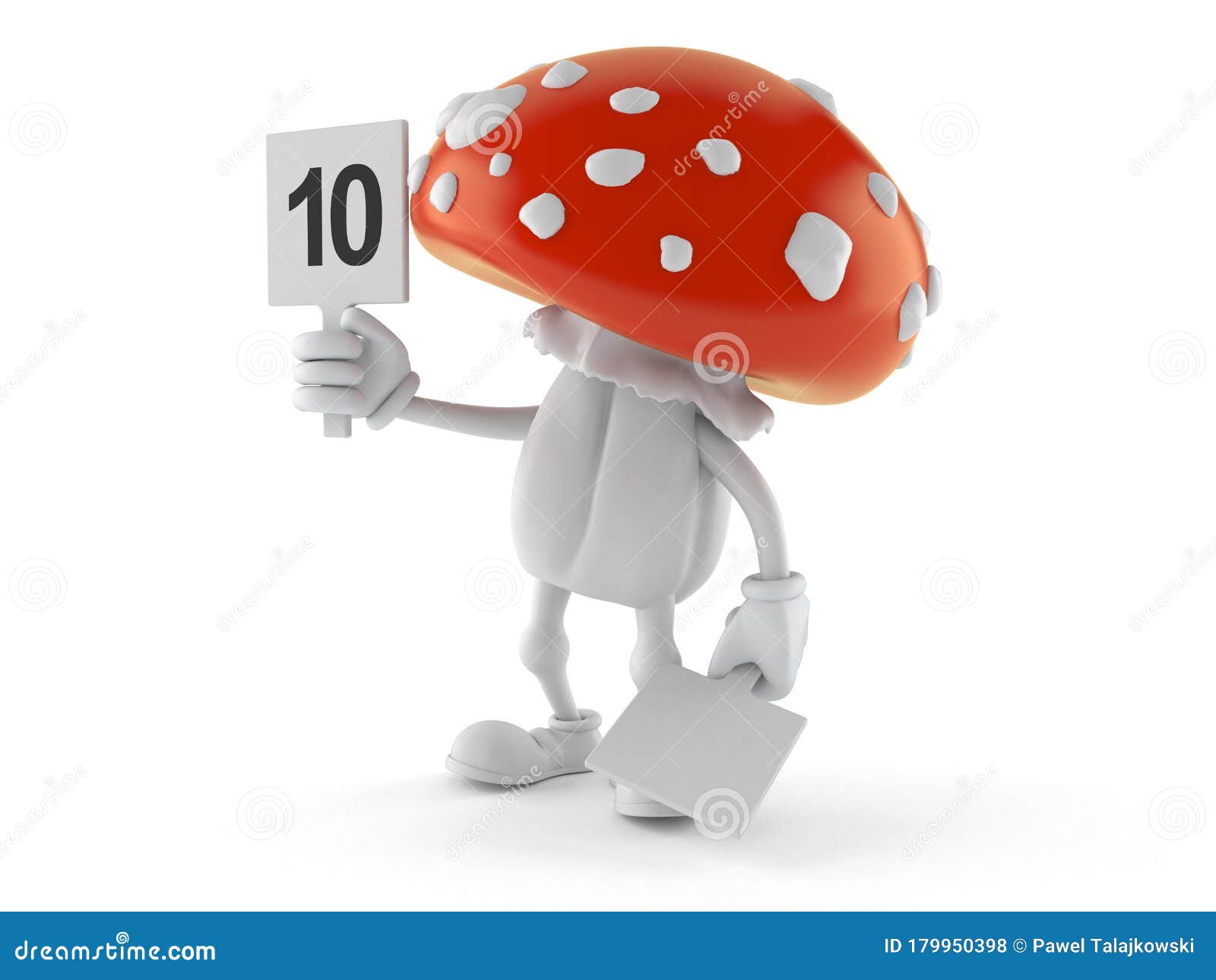 Toadstool Character with Rating Number Stock Illustration ...