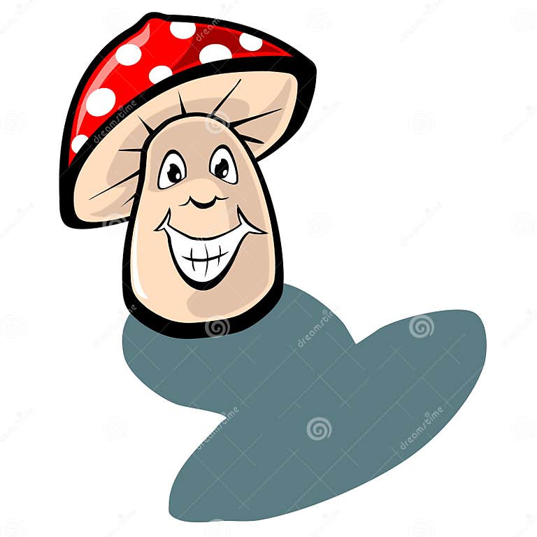 Toadstool Face stock vector. Illustration of delicious - 48877185