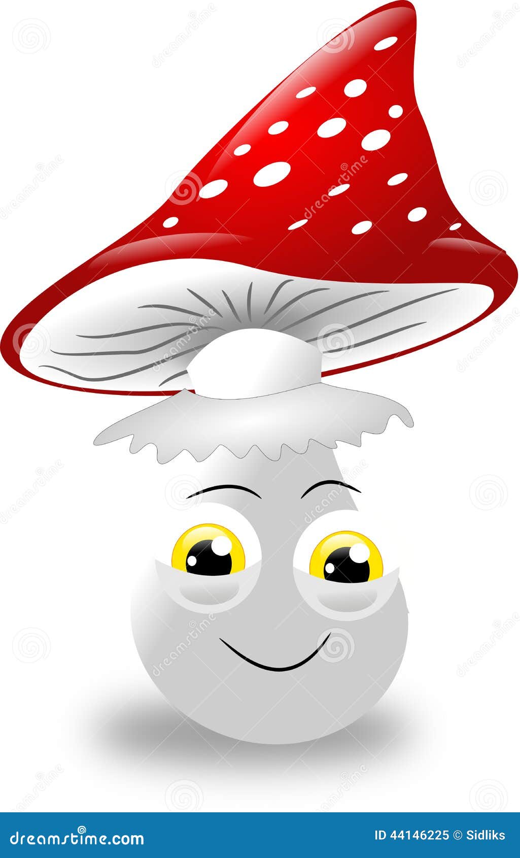 Toadstool with face stock illustration. Illustration of toadstool ...