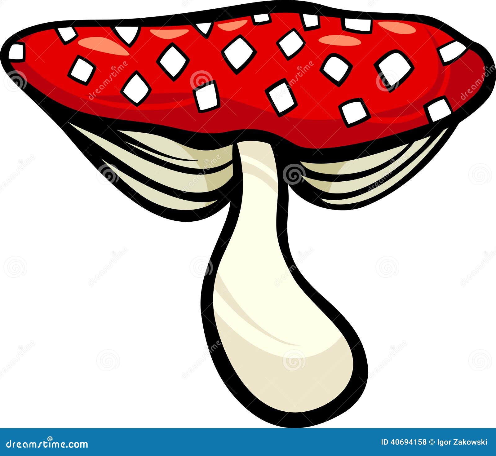Toadstool Fungus Cartoon Illustration Stock Vector - Illustration of ...