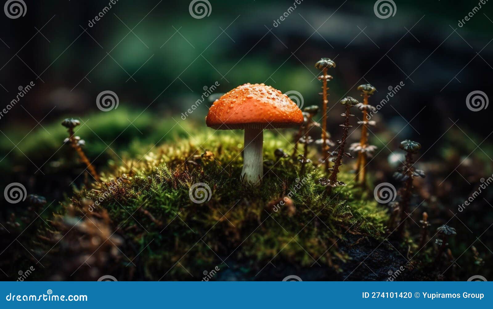 Toadstool Growth in Forest Beauty and Danger Generated by AI Stock ...