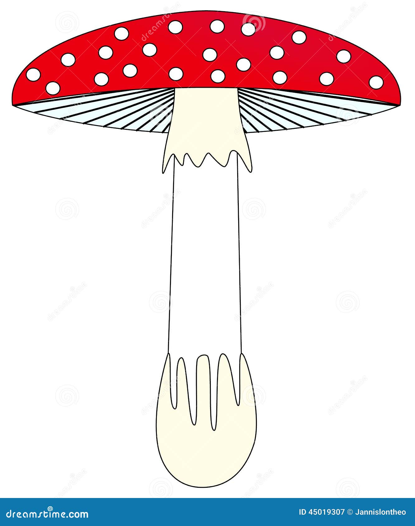 Toadstool ilustration stock illustration. Illustration of organism ...