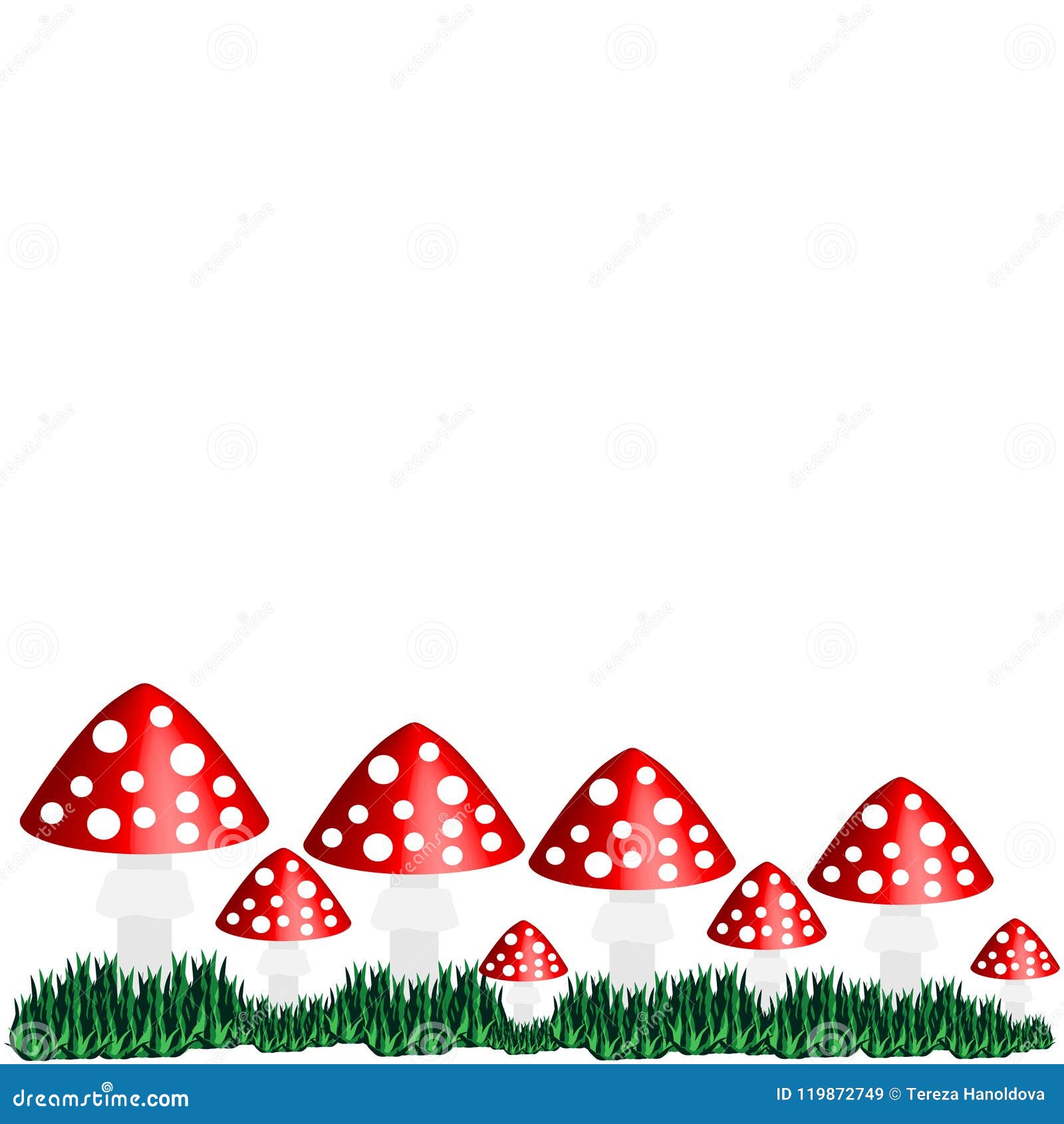 Toadstool Isolated on White Background. Stock Vector - Illustration of ...