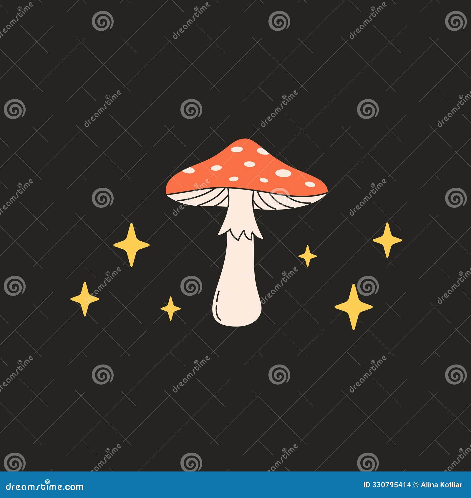 Cute Toadstool Watercolor Clipart On White Background AI Generated ...