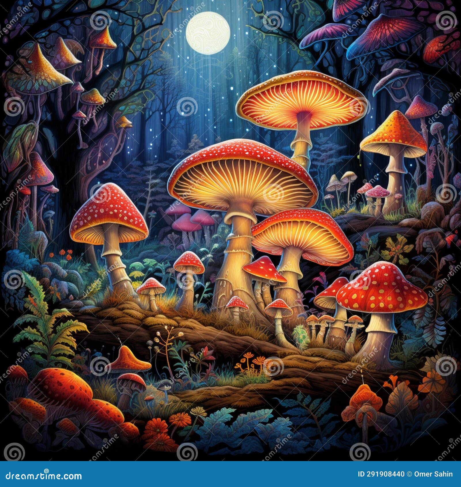 Toadstool Treasures: Peculiar Beauties of the Forest Stock Photo ...
