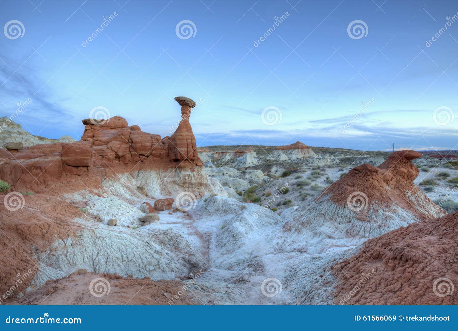 The Toadstools Hoodoo Rock Formation after Sunset Stock Image - Image ...