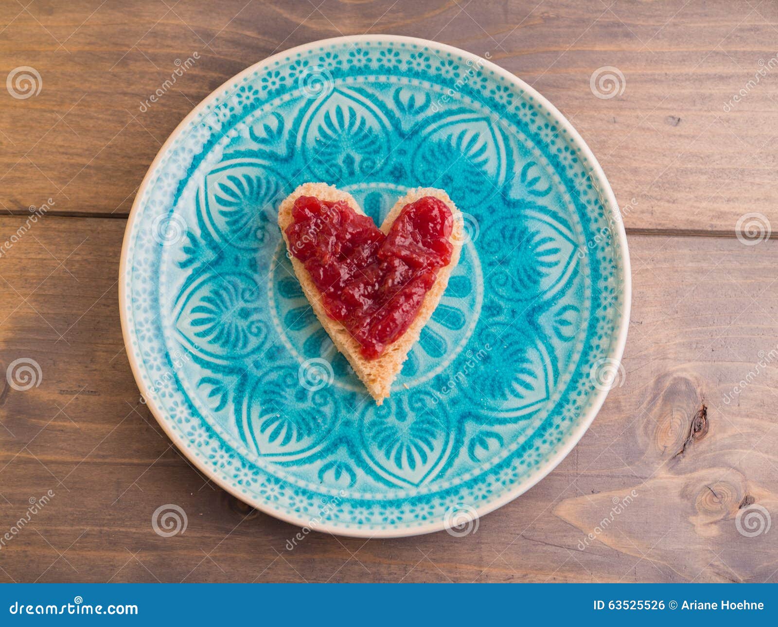 Toast As a Heart Shape with Jam Stock Photo - Image of relationship ...