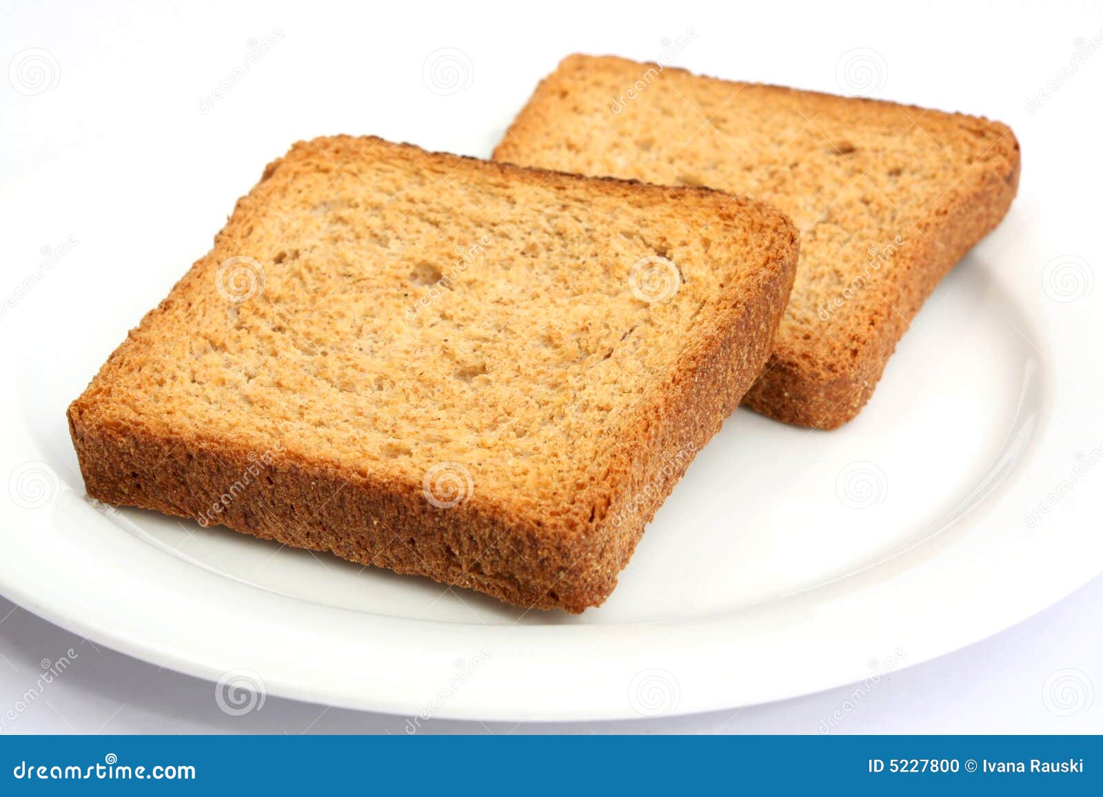 Toast auf einer Platte 03 stockfoto. Bild von korn, bäckerei - 5227800