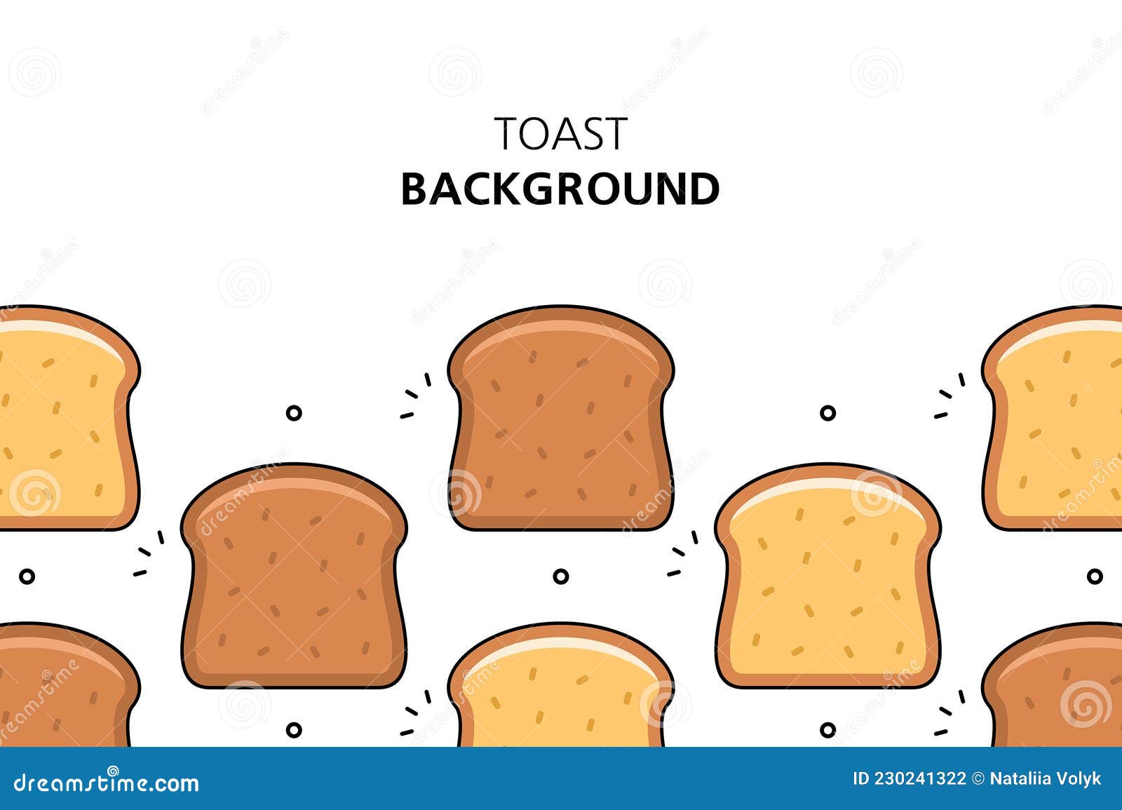 Toast background stock vector. Illustration of view - 230241322