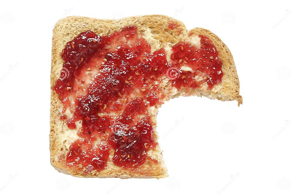 Toast with Bite stock image. Image of butter, progress - 454757
