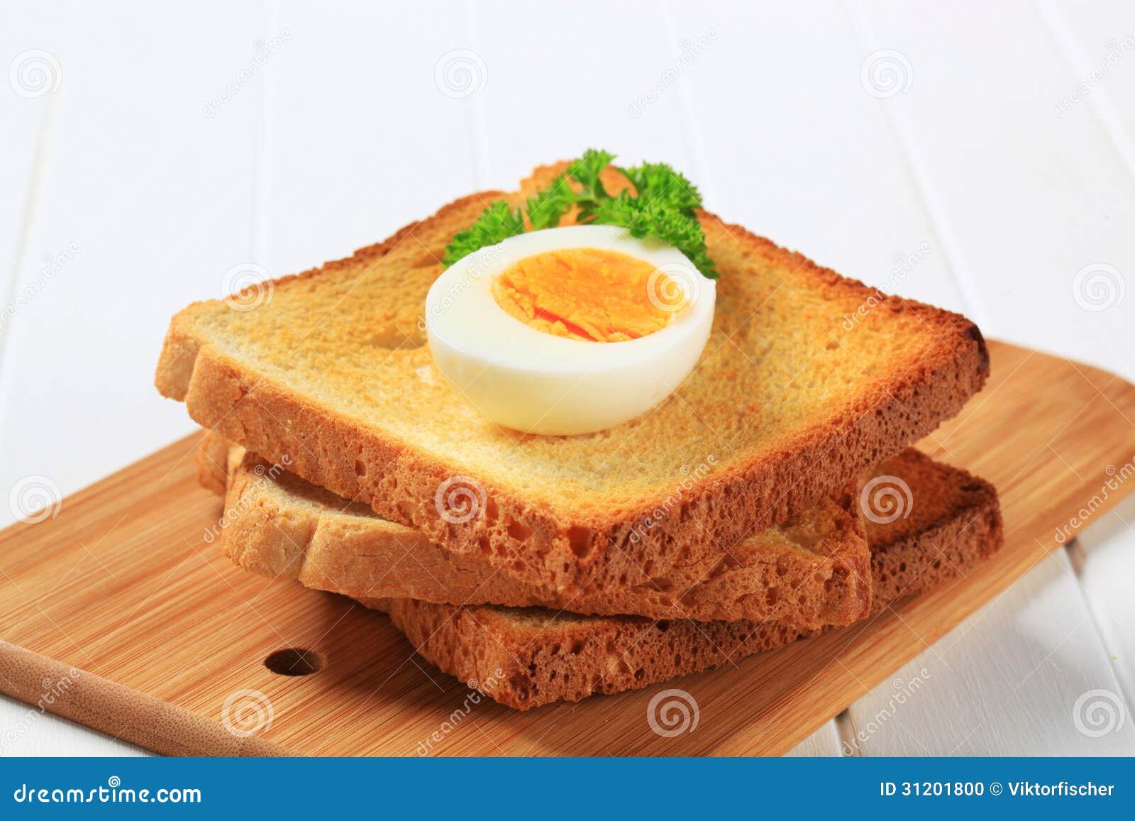 Toast and boiled egg stock photo. Image of studio, crispy - 31201800