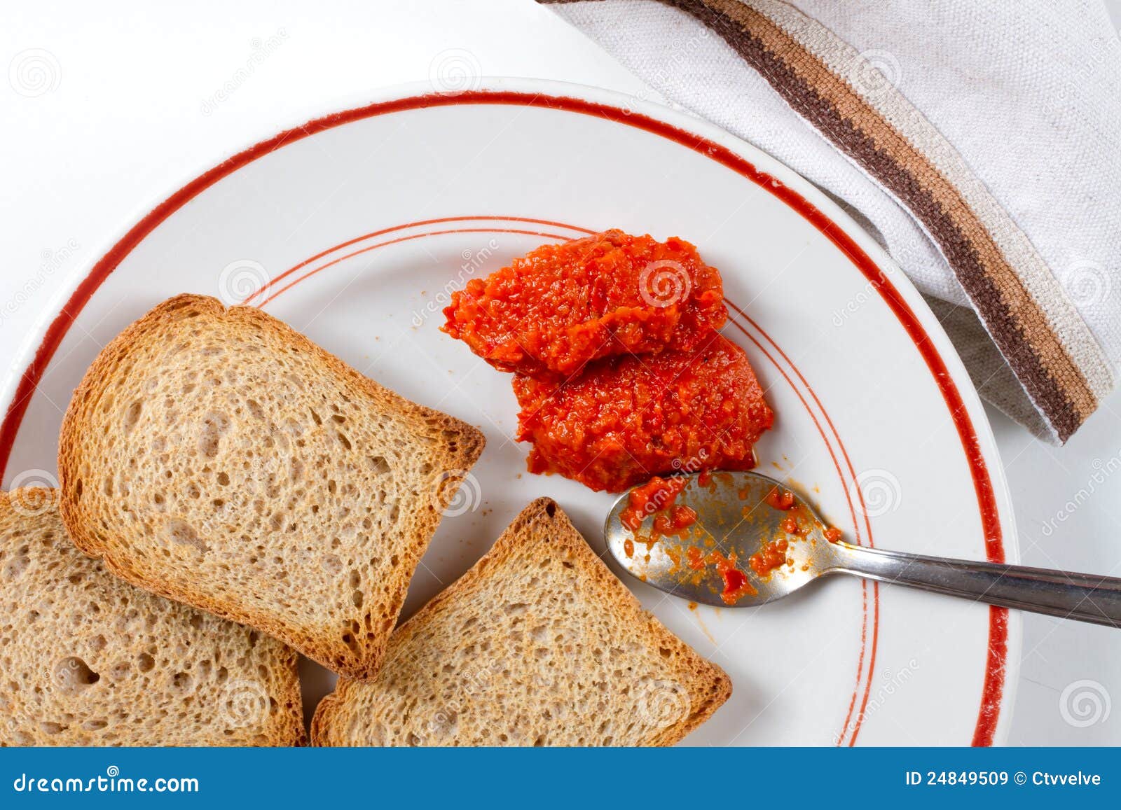 Toast bread with cream stock image. Image of brown, sweet - 24849509