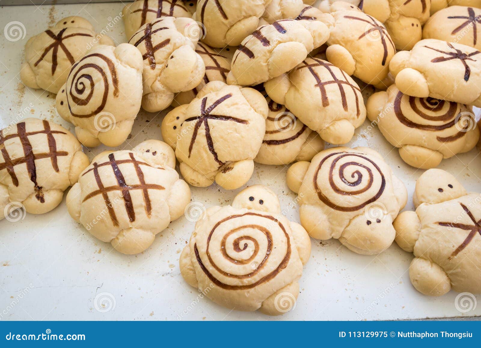 Toast Bread Cute Turtle Shape Stock Image - Image of decorated ...