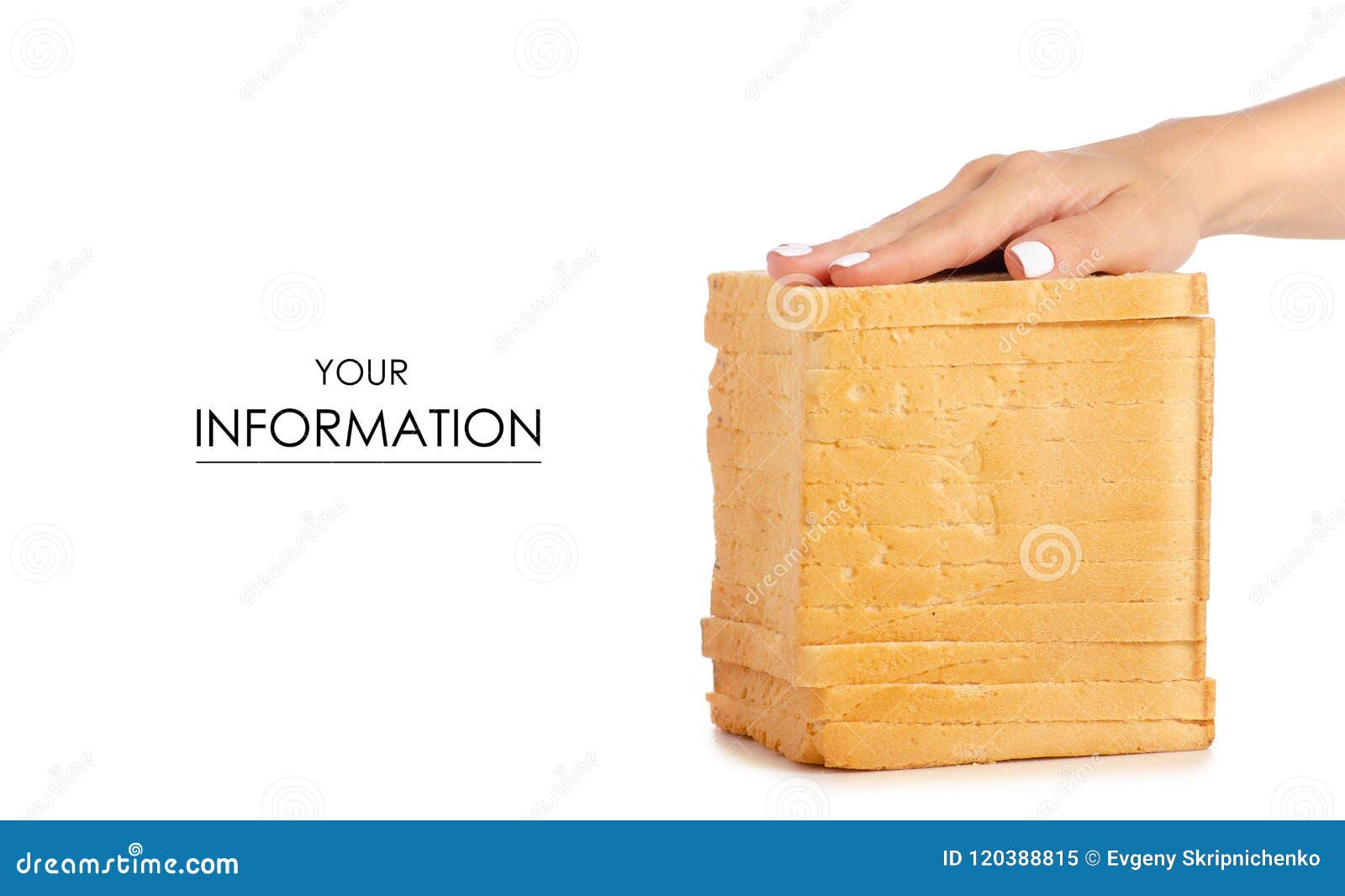 Toast Bread in Hand Pattern Stock Image - Image of background ...