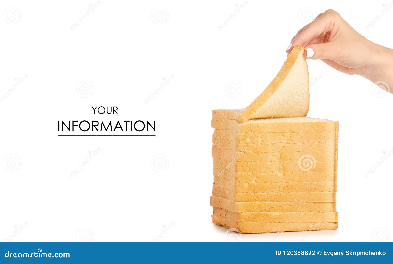 Toast Bread in Hand Pattern Stock Photo - Image of essential, handmade ...