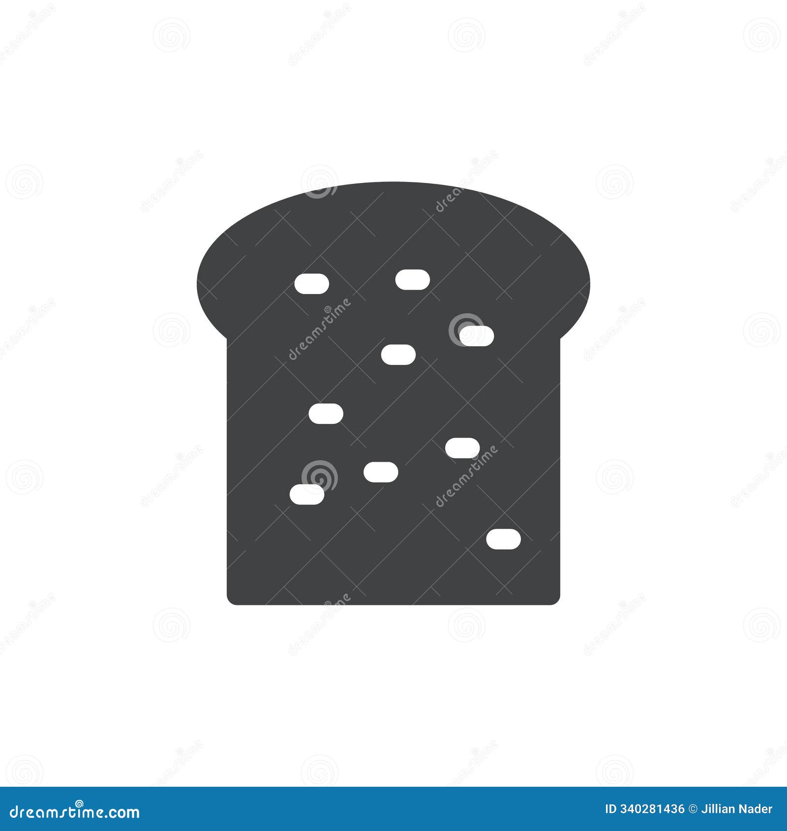 Toast Bread Icon Simple Vector Symbol Stock Vector - Illustration of ...