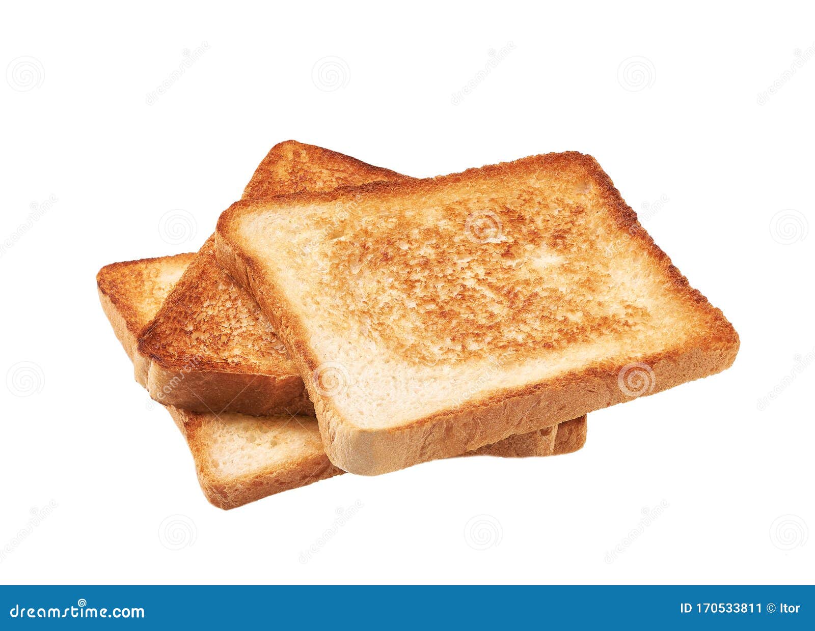Toast Bread Isolated on White Background Stock Image - Image of pastry ...