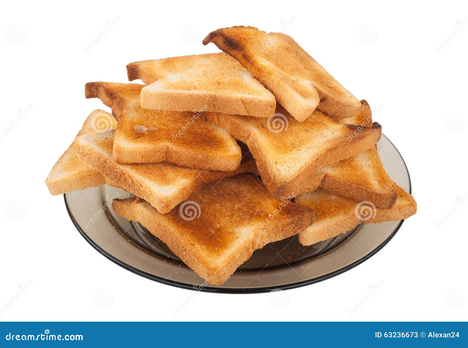 Toast bread on a plate stock image. Image of meal, background - 63236673