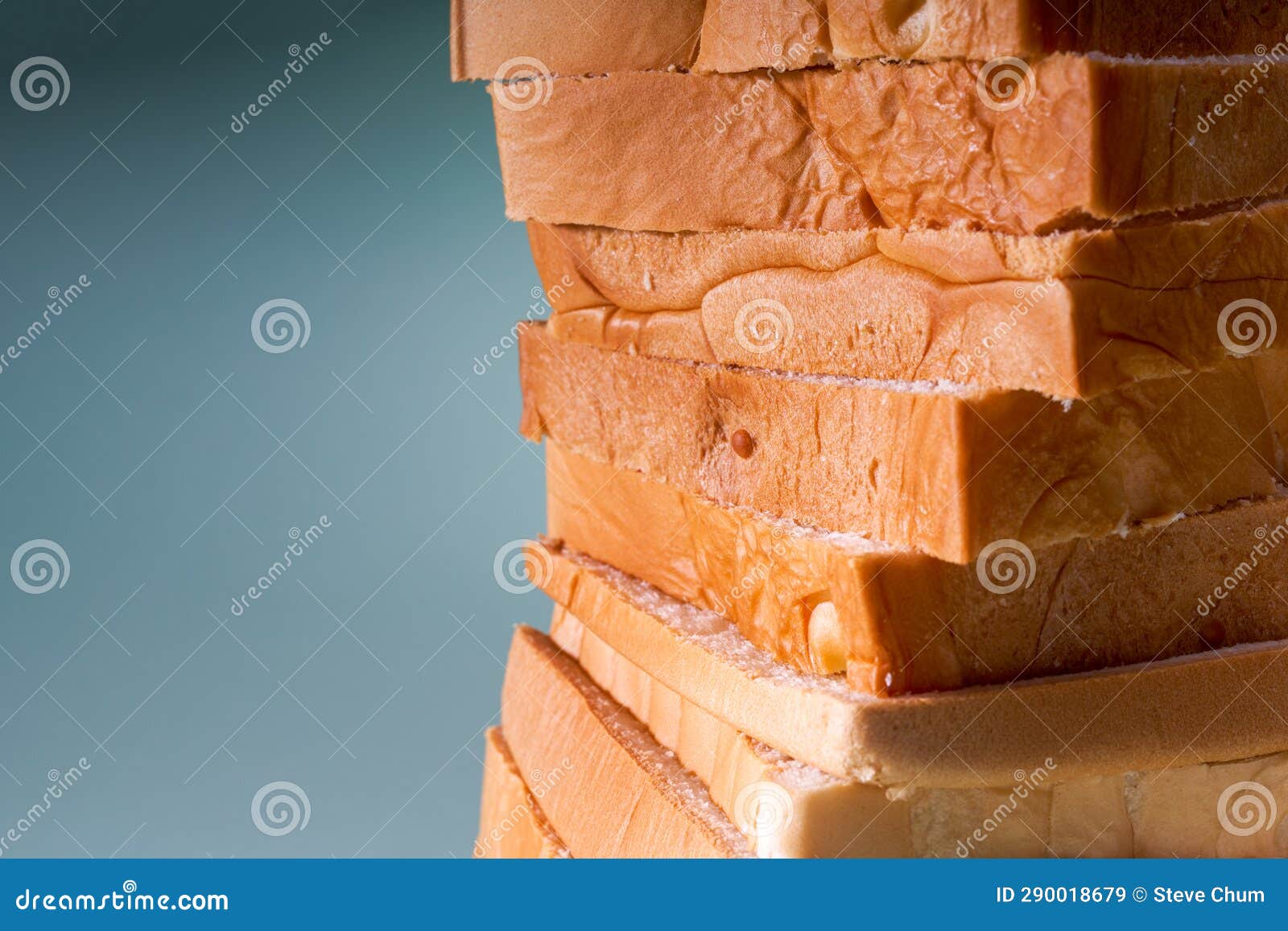 Toast Bread Slices Stacked into Towers Stock Image - Image of stacked ...