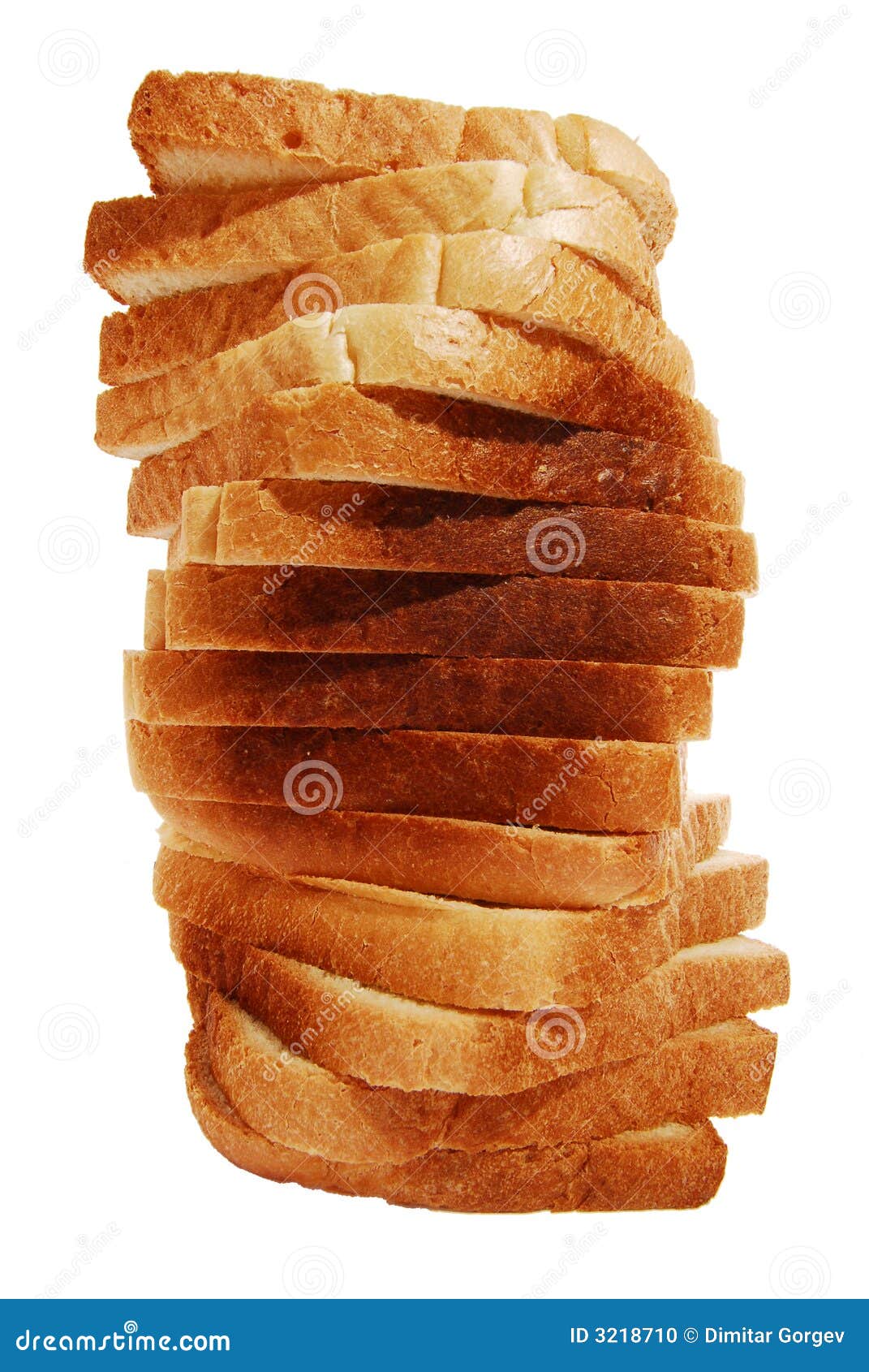 Toast bread spiral tower stock photo. Image of diets, culinary - 3218710