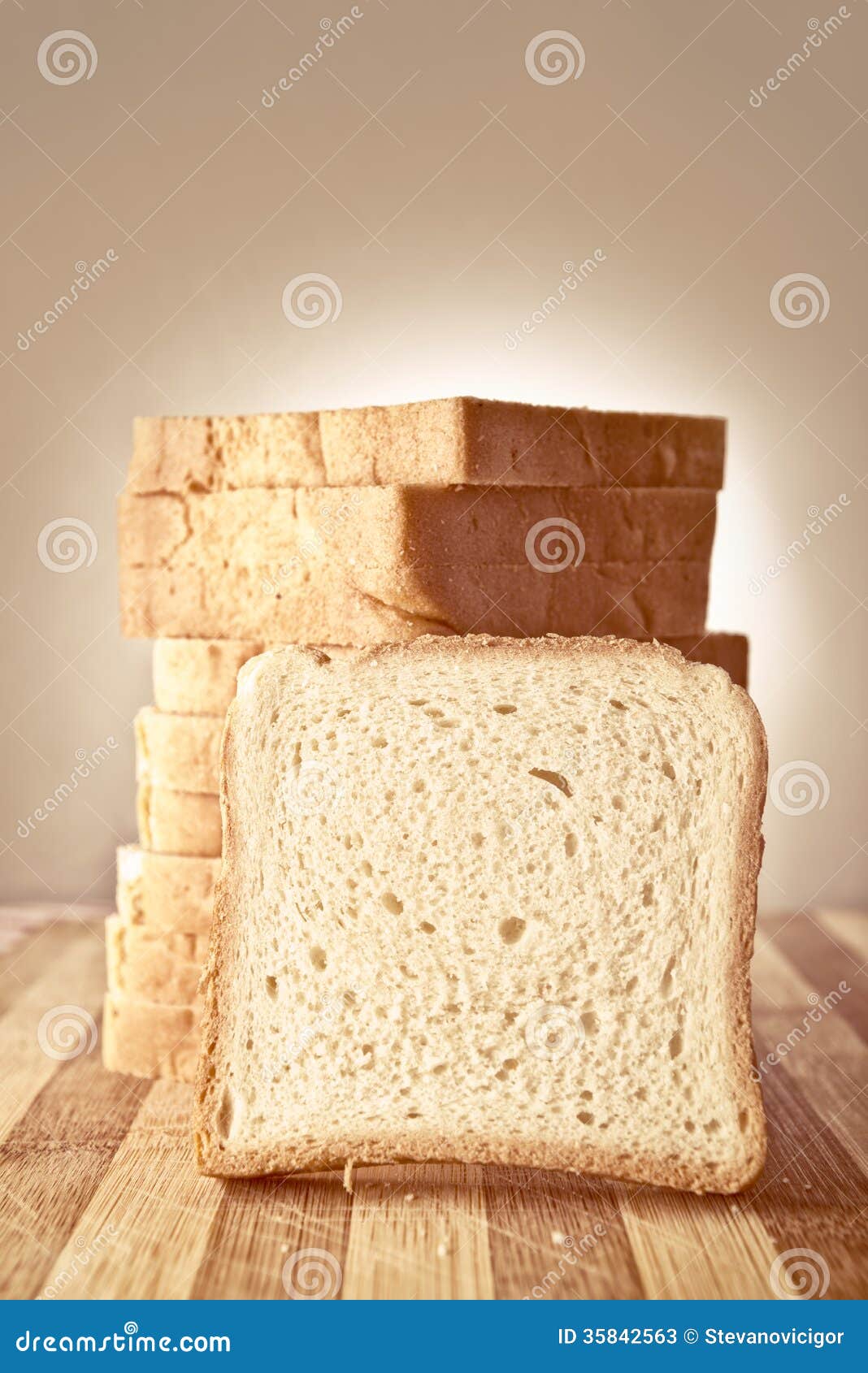 Toast bread on table stock image. Image of wheat, meal - 35842563