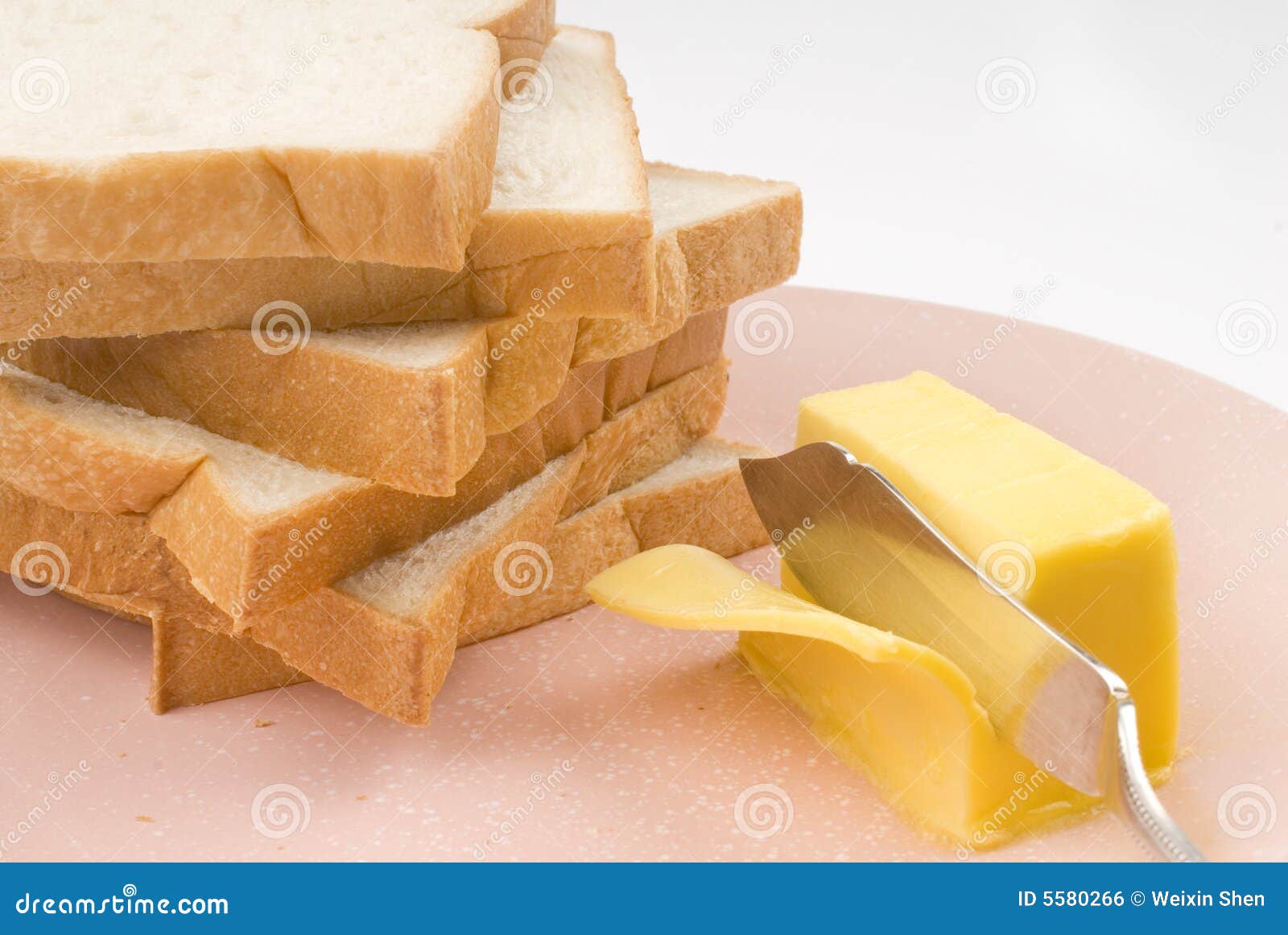 Toast and butter stock photo. Image of bread, pile, knife - 5580266