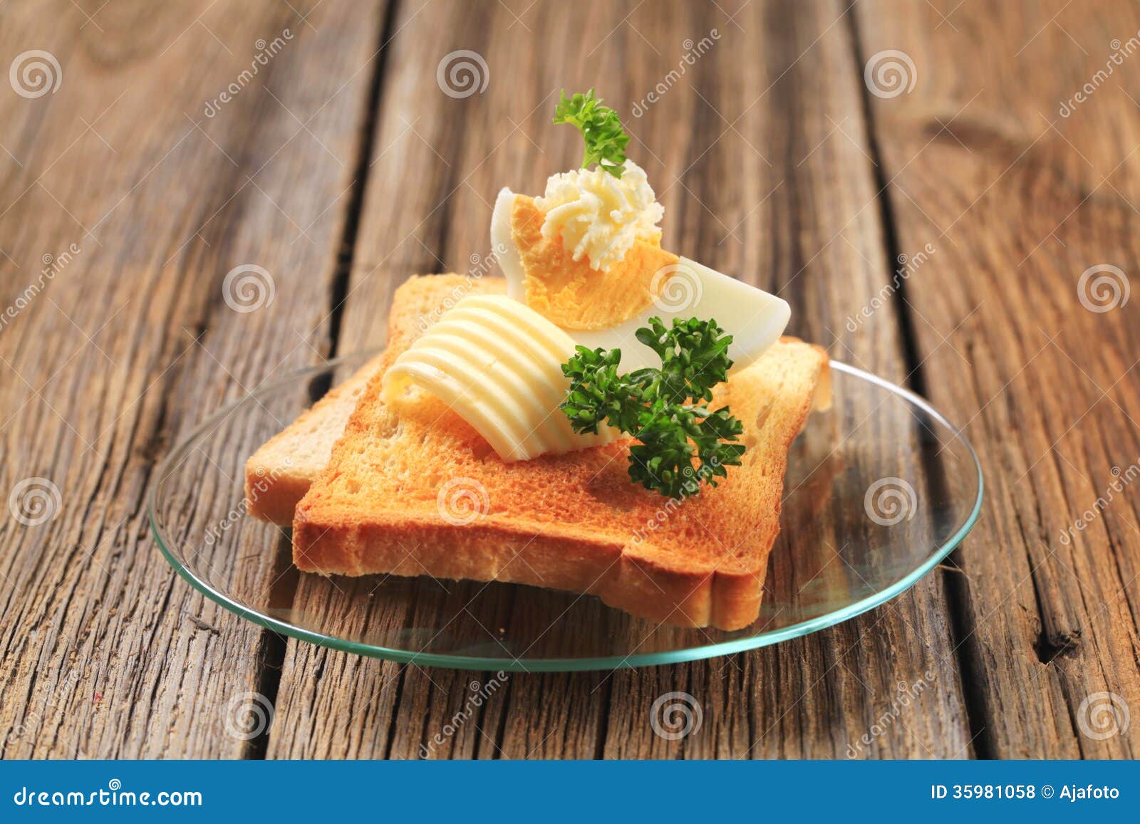 Toast With Butter Number Royalty-Free Stock Photo | CartoonDealer.com ...