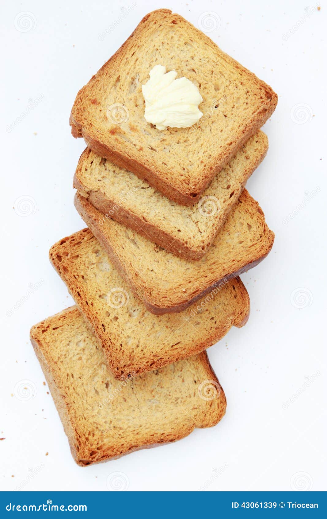 Toast and butter stock image. Image of brown, bakery - 43061339