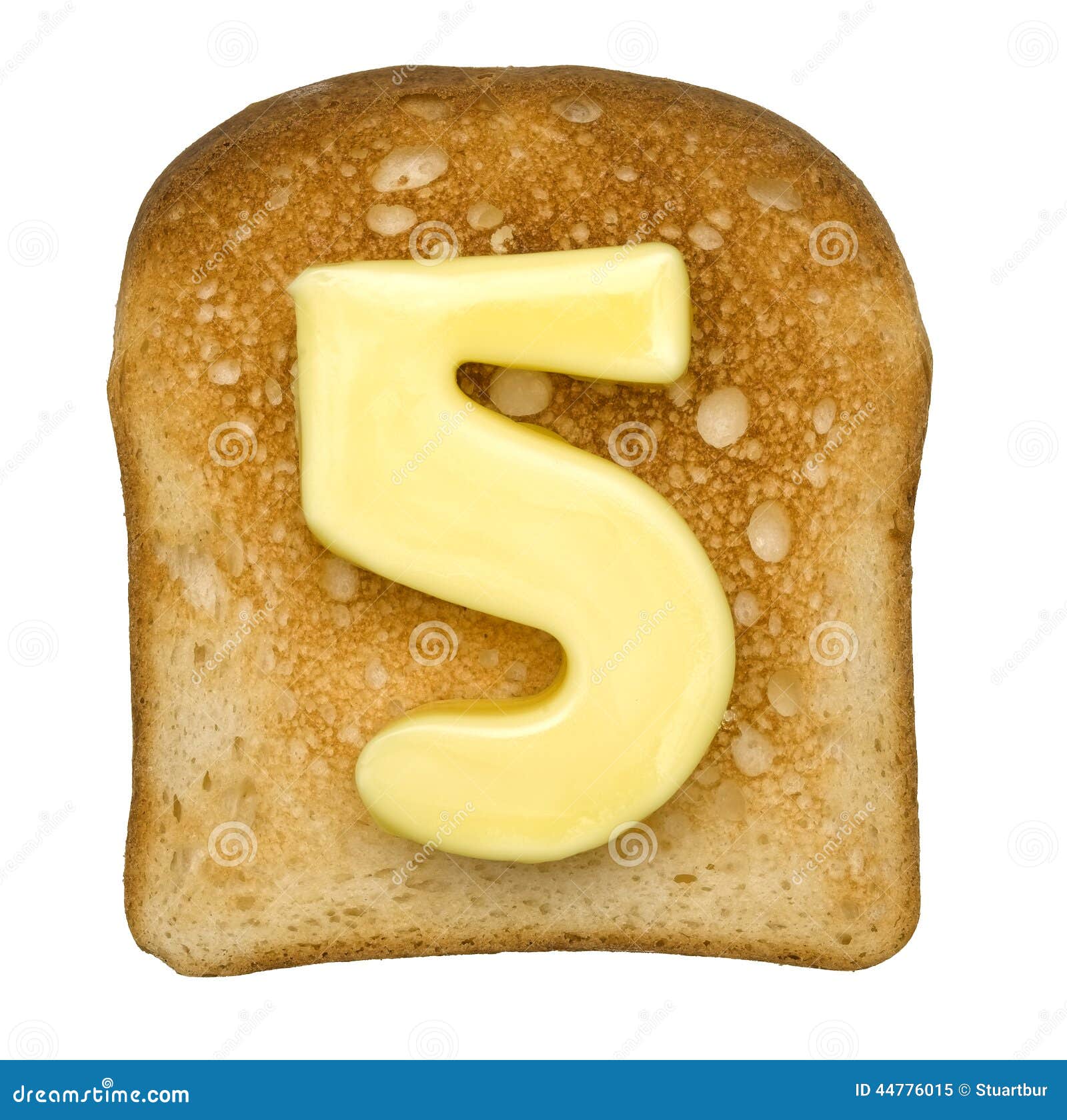 Toast with Butter Number stock image. Image of healthy - 44776015
