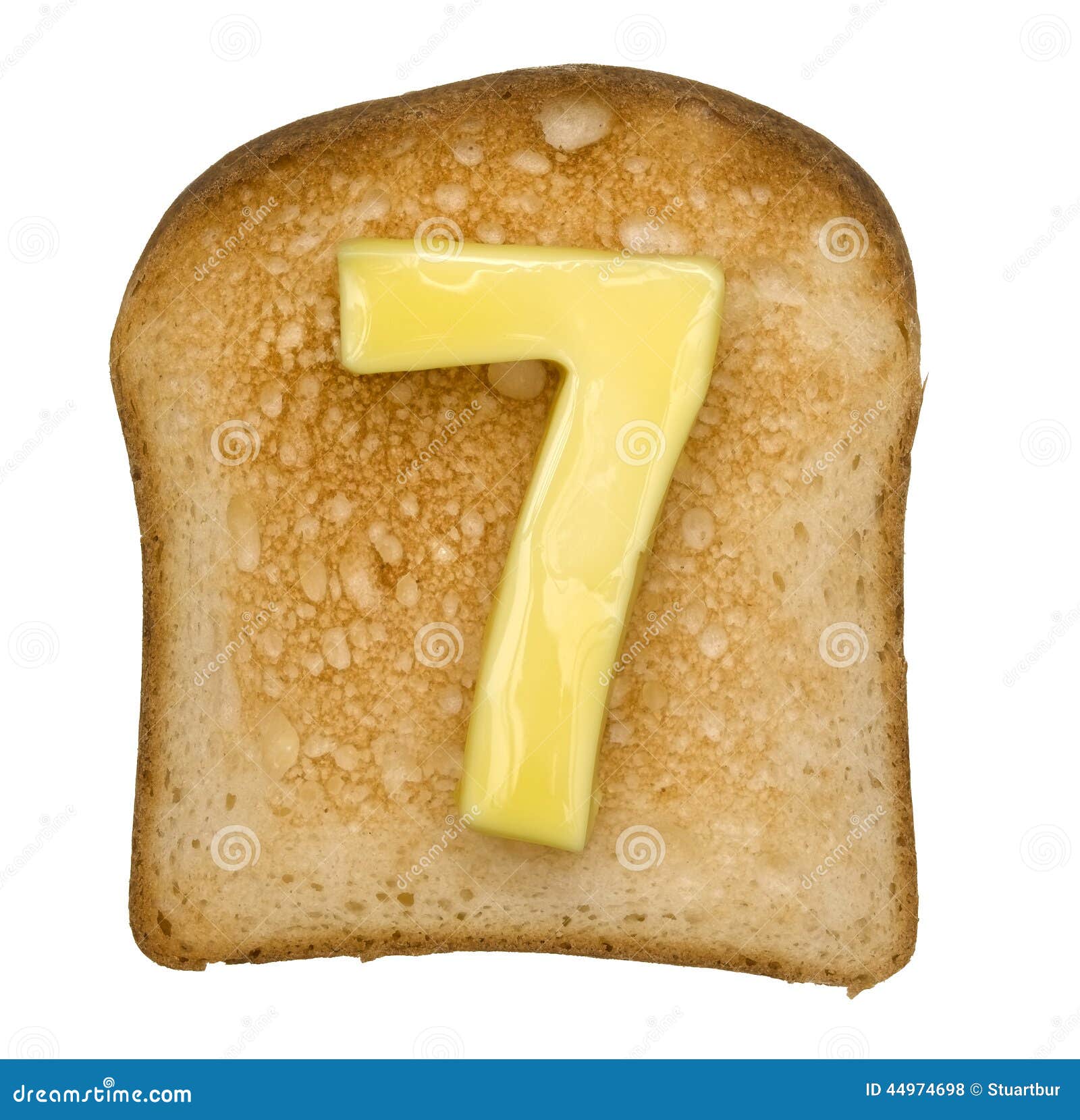 Toast with Butter Number stock photo. Image of white - 44974698