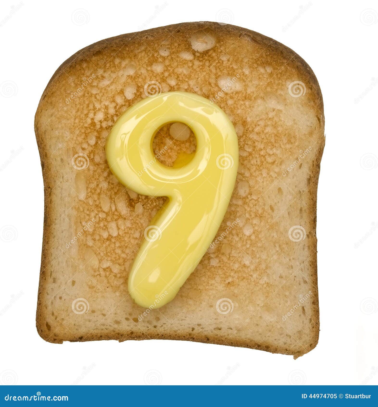 Toast with Butter Number stock image. Image of delicious - 44974705