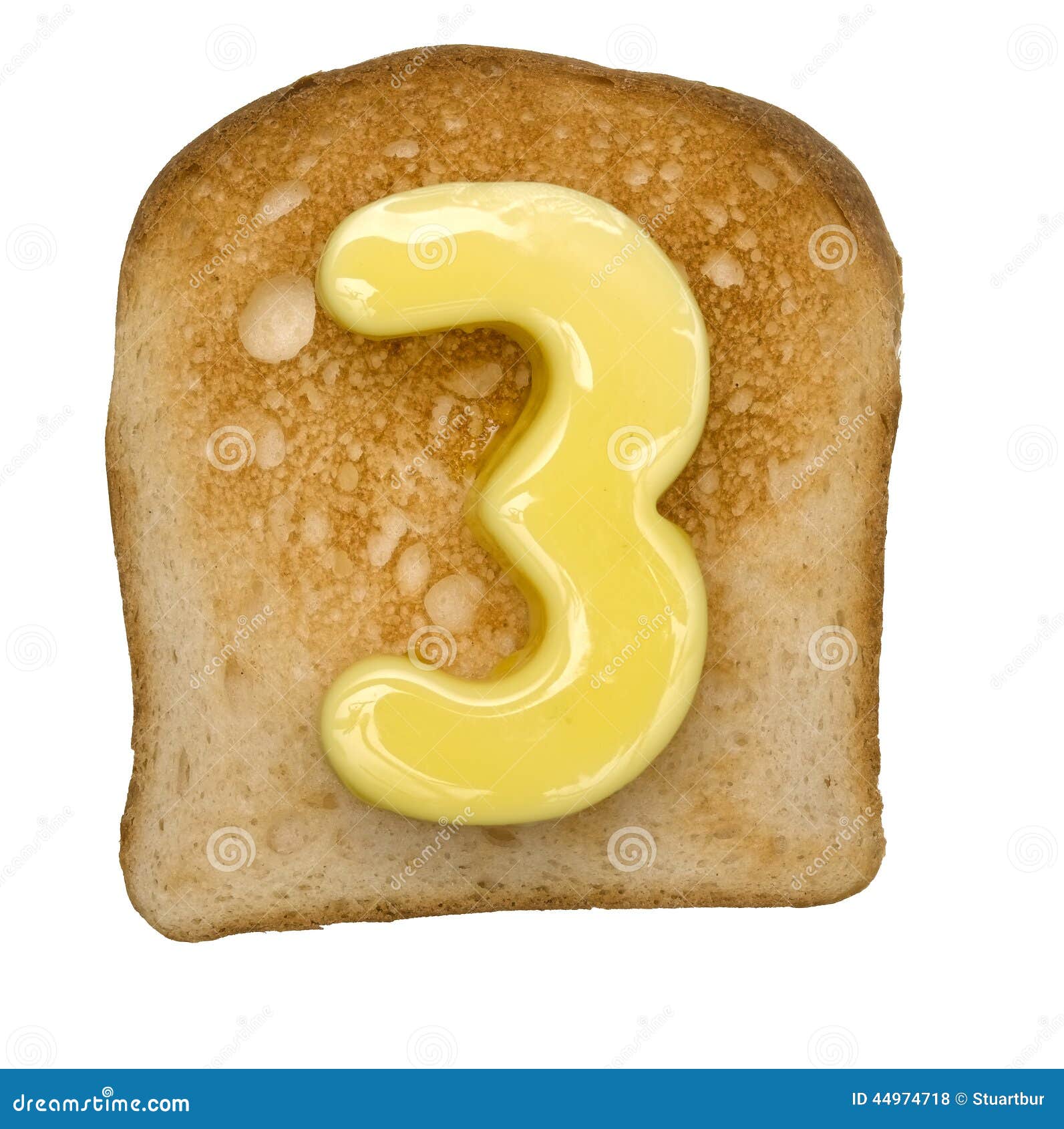 Toast with Butter Number stock photo. Image of golden - 44974718
