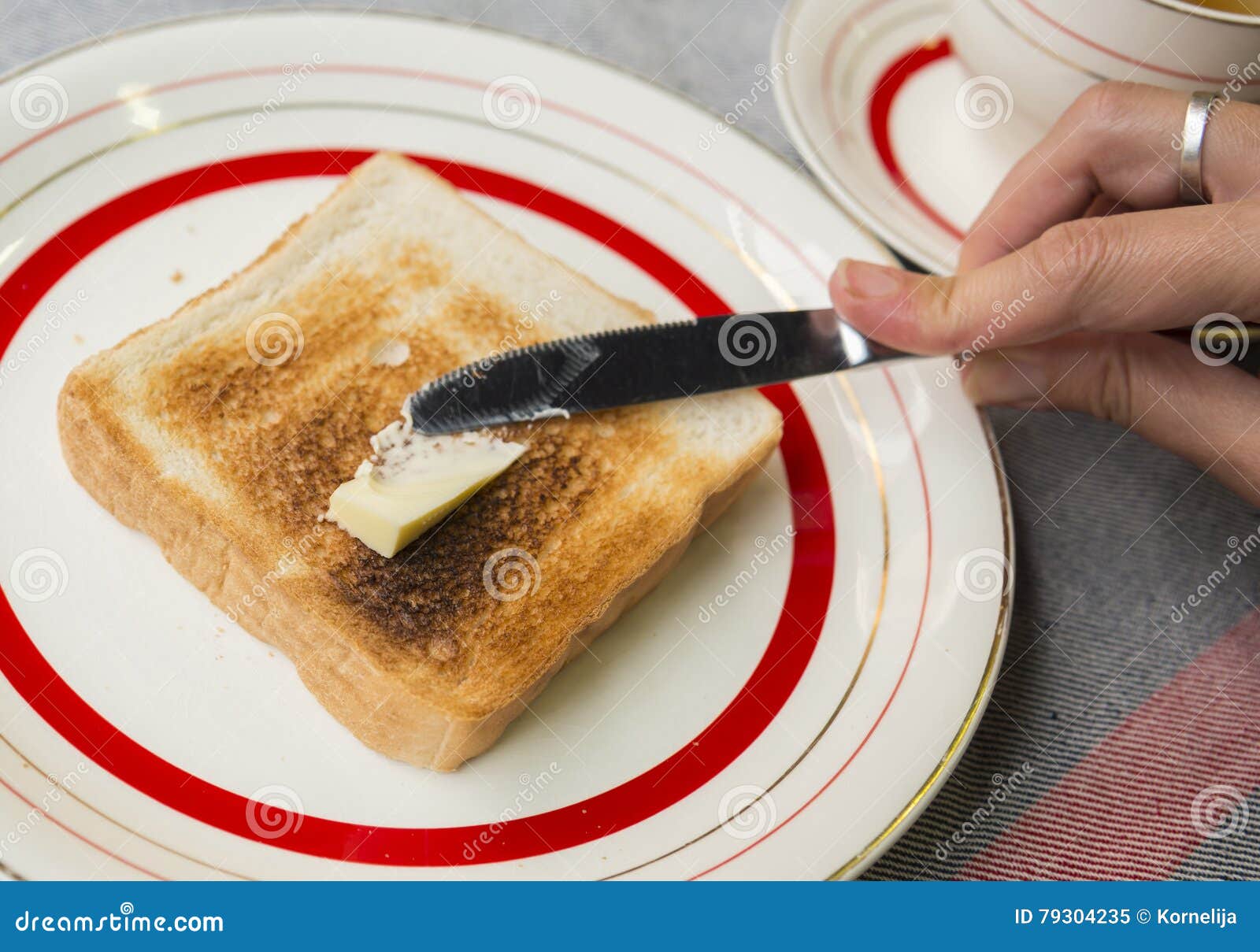 Toast with butter stock image. Image of meal, freshness - 79304235