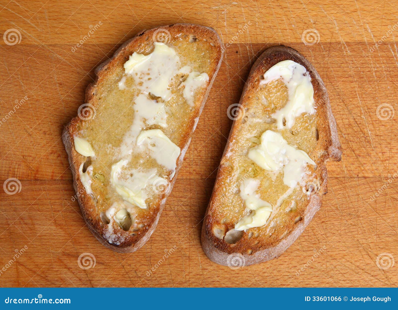 Toast with Butter stock photo. Image of sliced, spread - 33601066