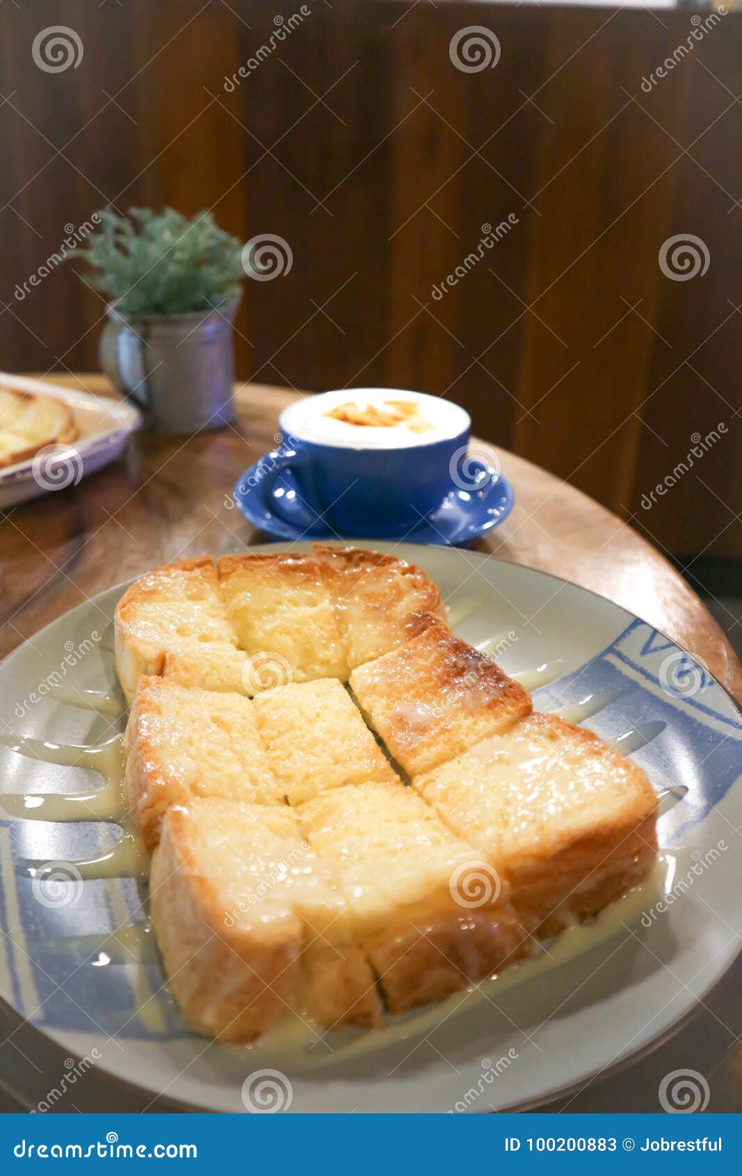 Toast with butter topping stock image. Image of artificial - 100200883