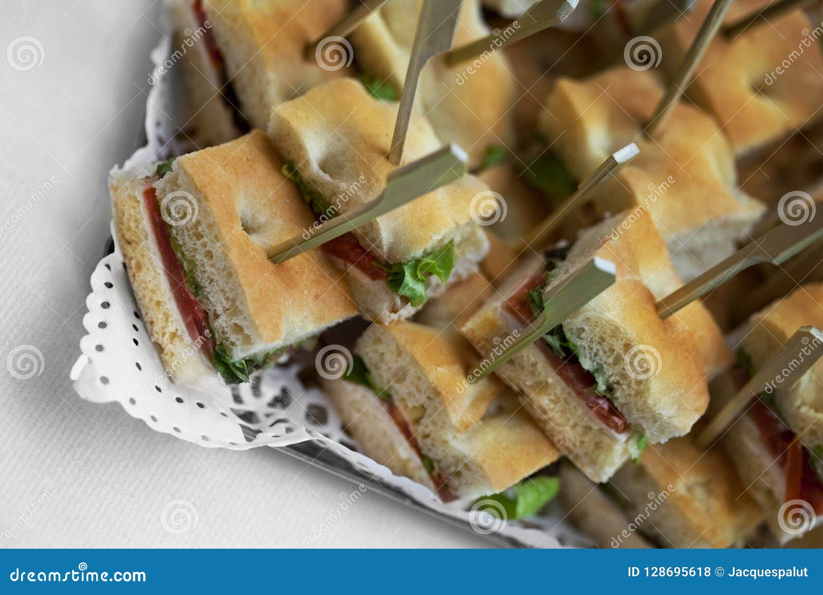 Toast and Canapes on a Caterer Buffet Stock Photo - Image of lunch ...