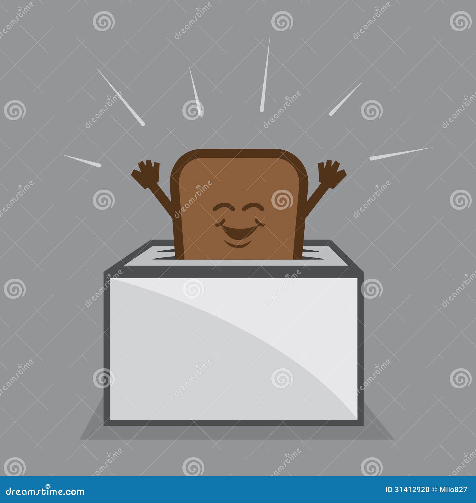 Toast Character Toaster stock vector. Illustration of electric - 31412920