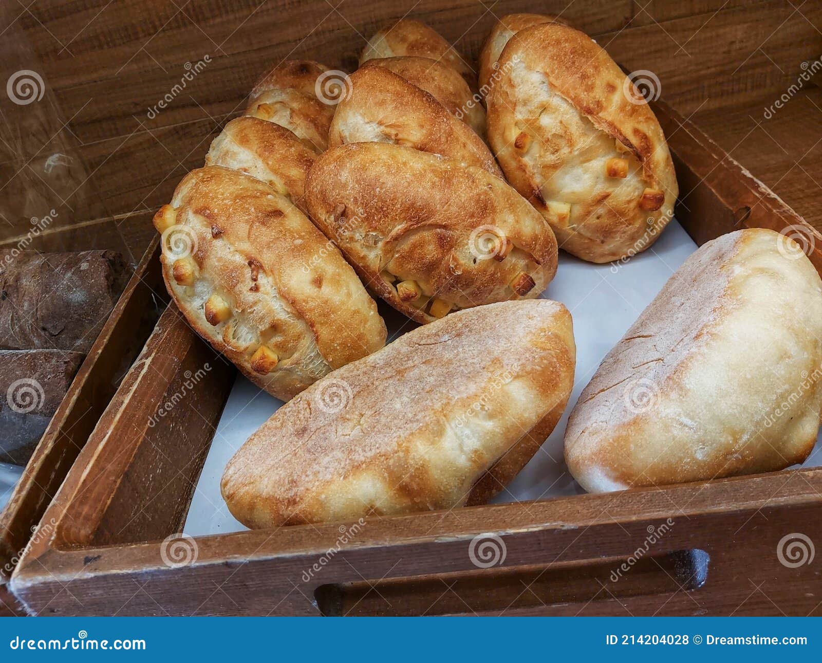 Toast with Cheese Filling in it Serve in the Box Stock Photo - Image of ...