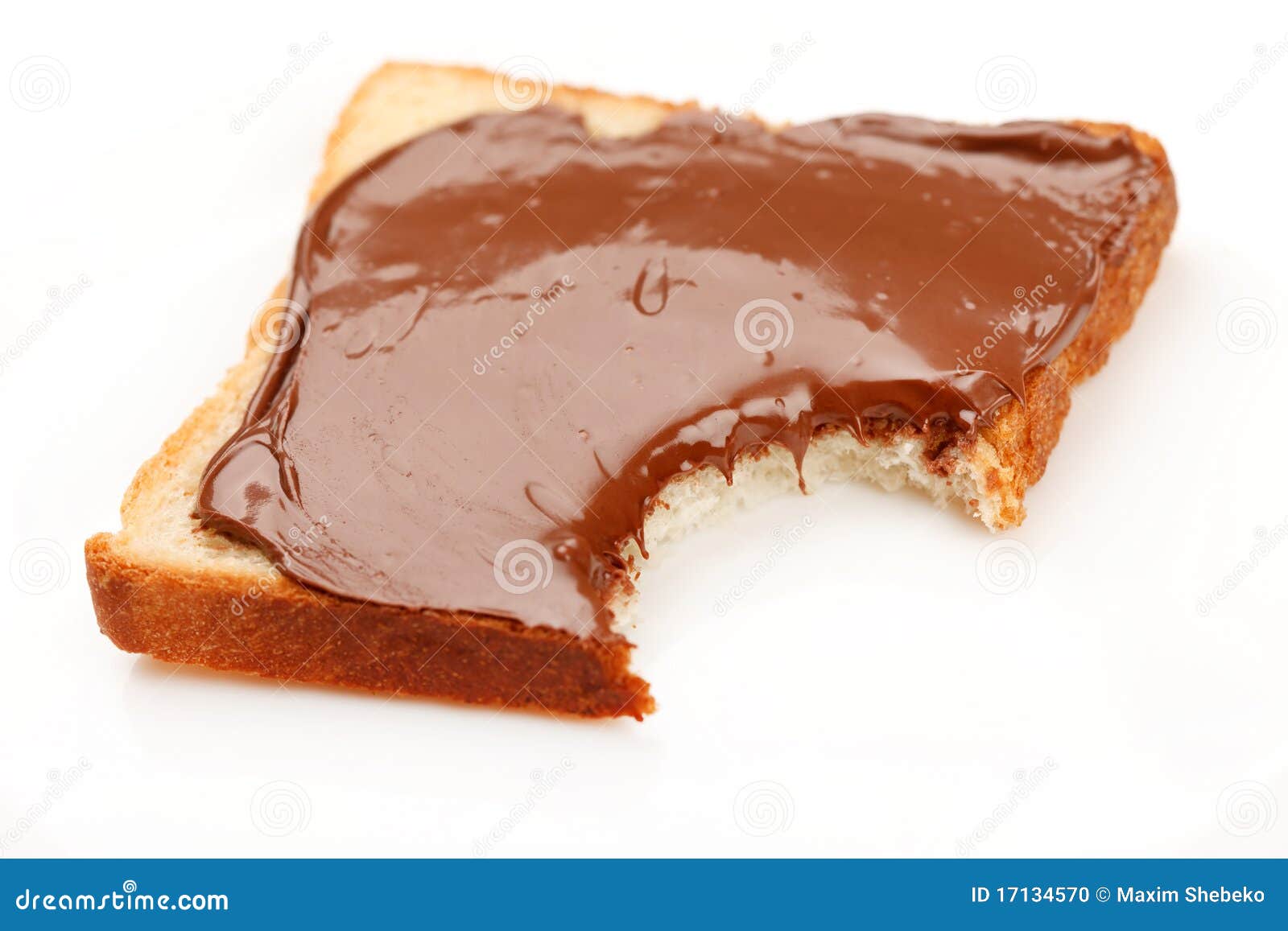 Toast with chocolate stock photo. Image of calories, creamy - 17134570