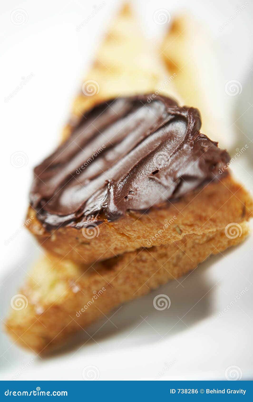 Toast chocolate stock photo. Image of snack, slice, isolated - 738286