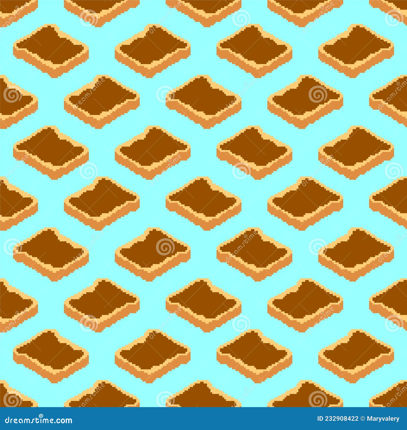 Pixelated Chocolate Brown Square Pattern Vector Illustration ...