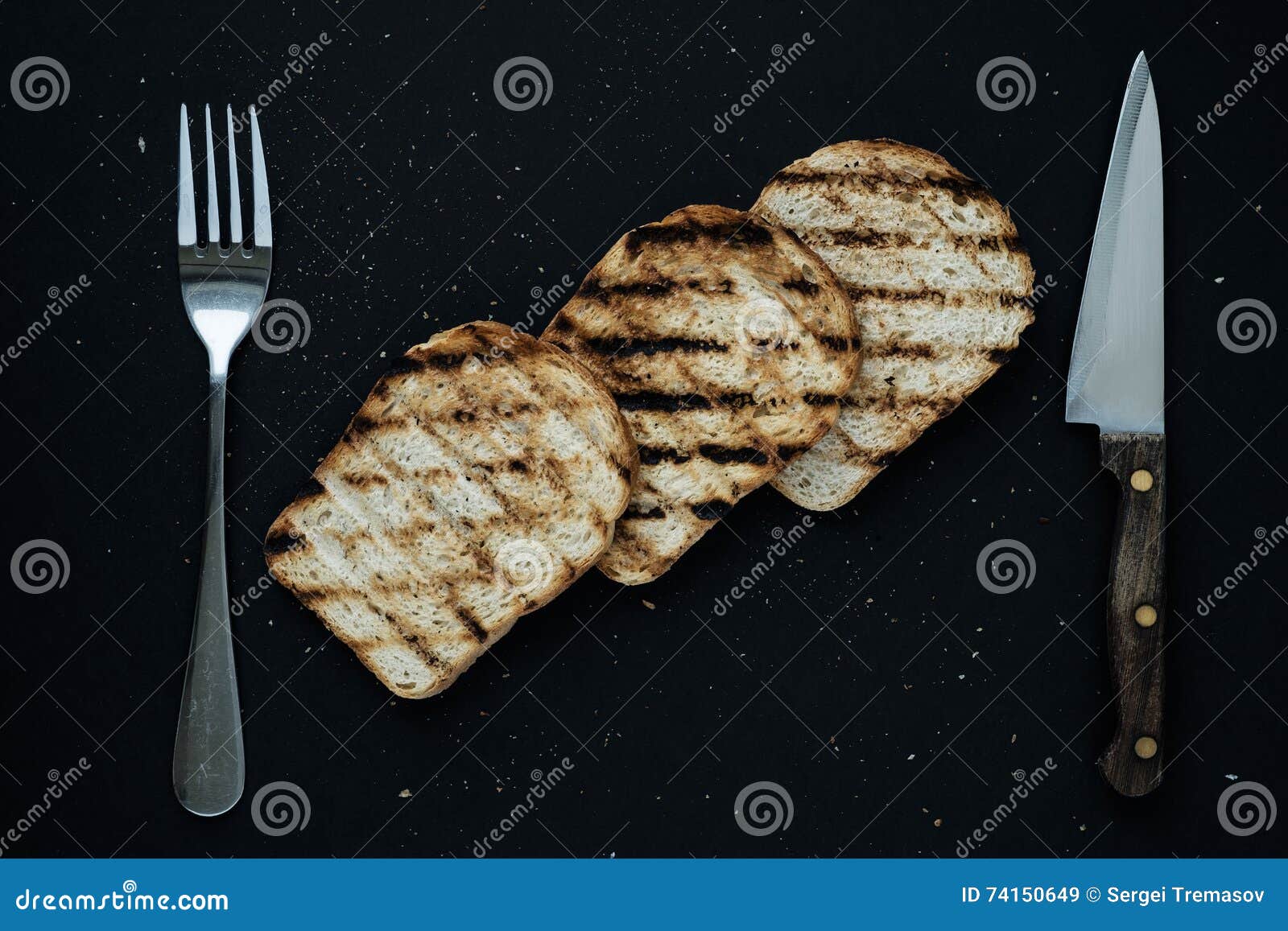 Toast stock image. Image of marks, appetizer, closeup - 74150649