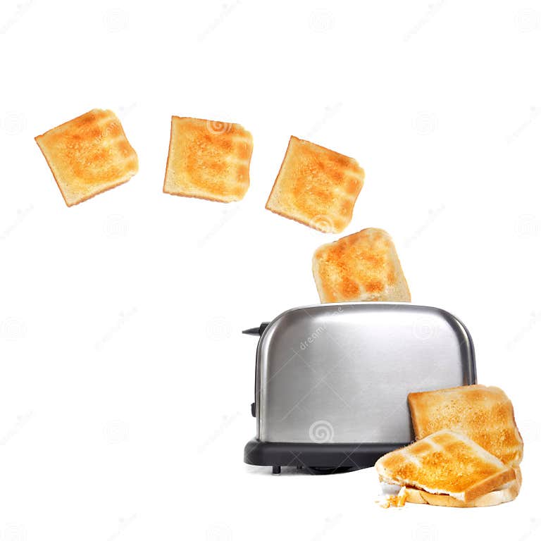 Toast Ejecting from Toaster Stock Photo - Image of finished, brown: 9679996