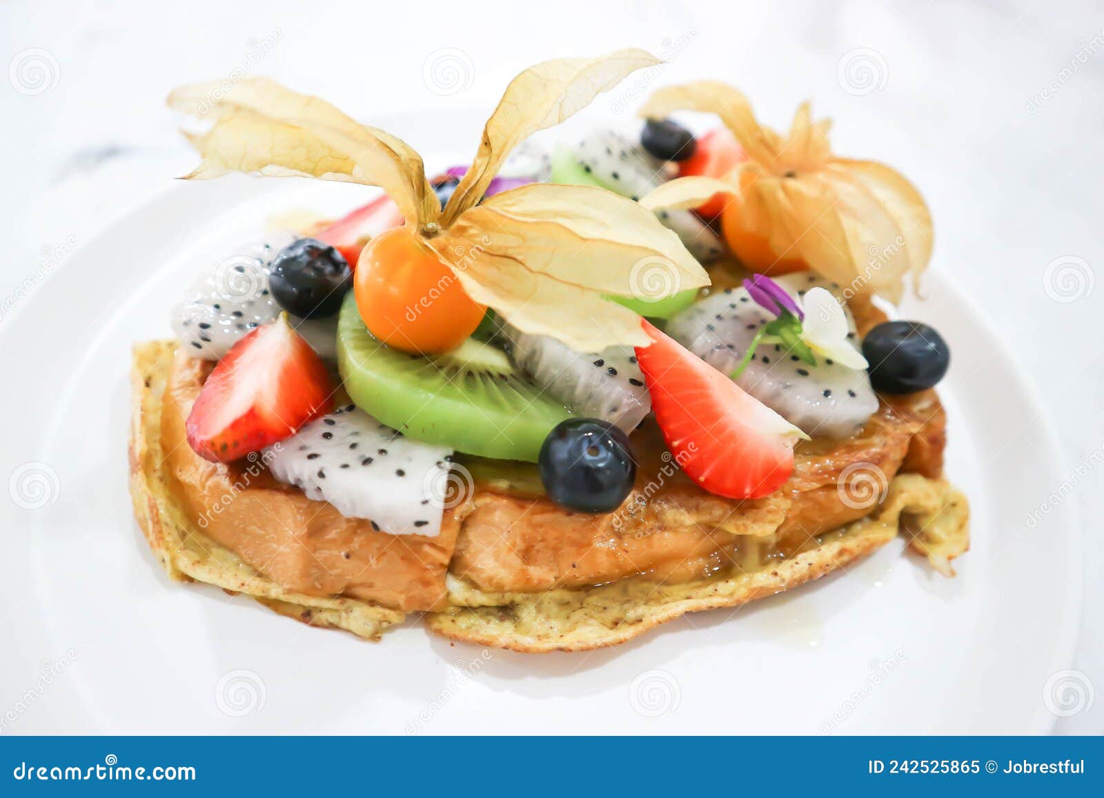 Toast or French Toast with Fruit Stock Image - Image of syrup, sweet ...