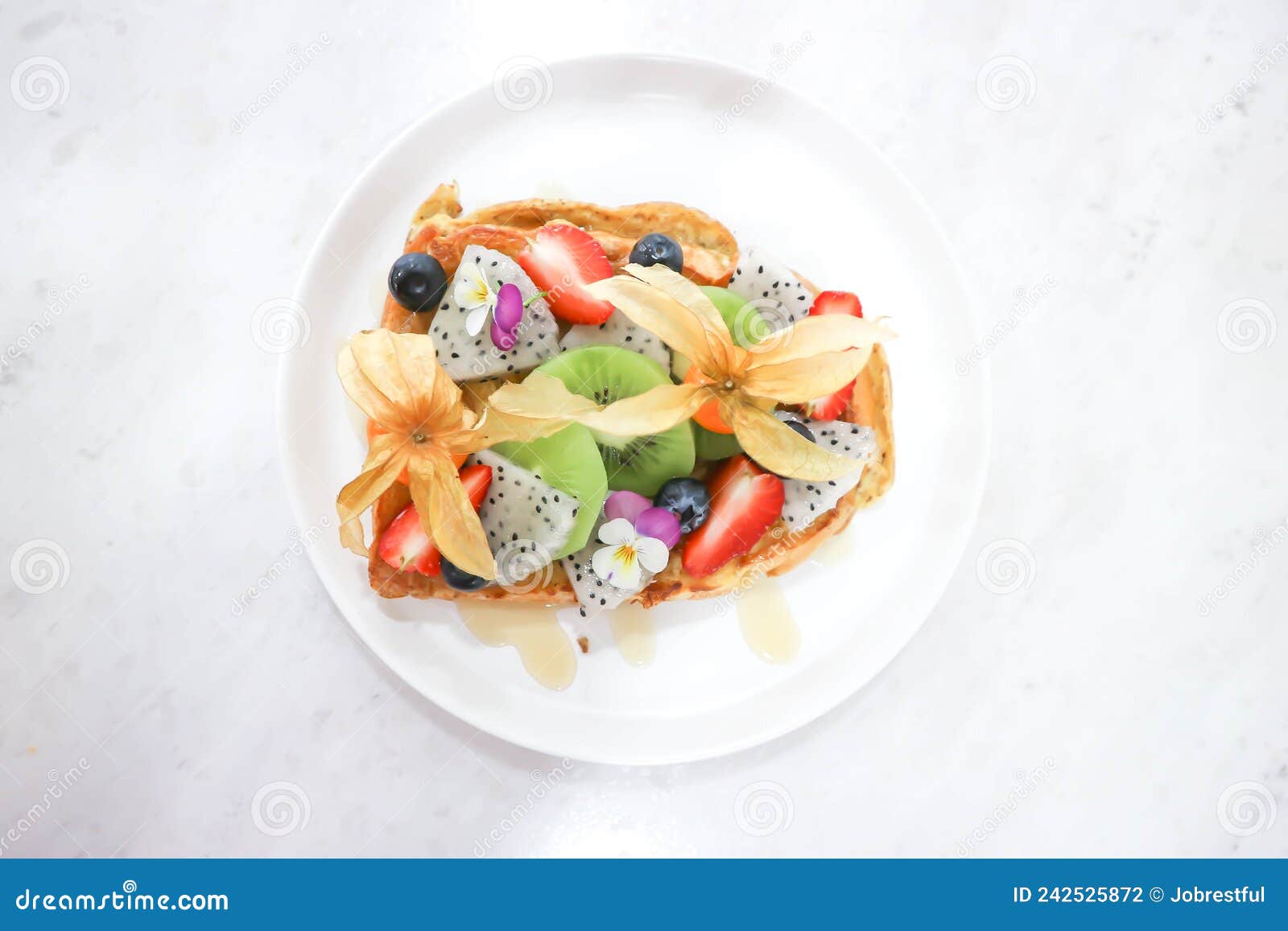 Toast or French Toast with Fruit Stock Photo - Image of food, sweet ...