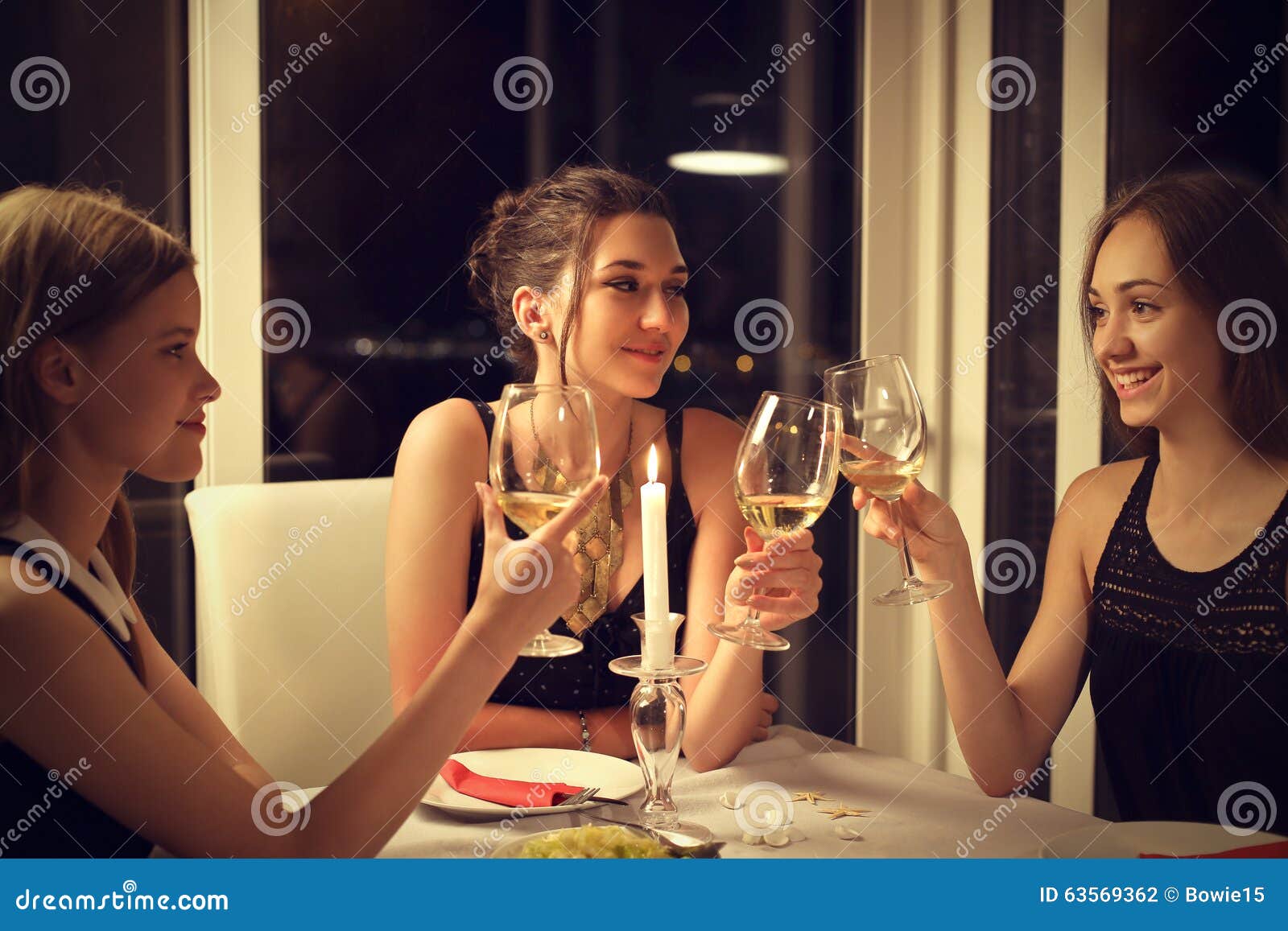 Toast between friends stock photo. Image of fashion, light - 63569362