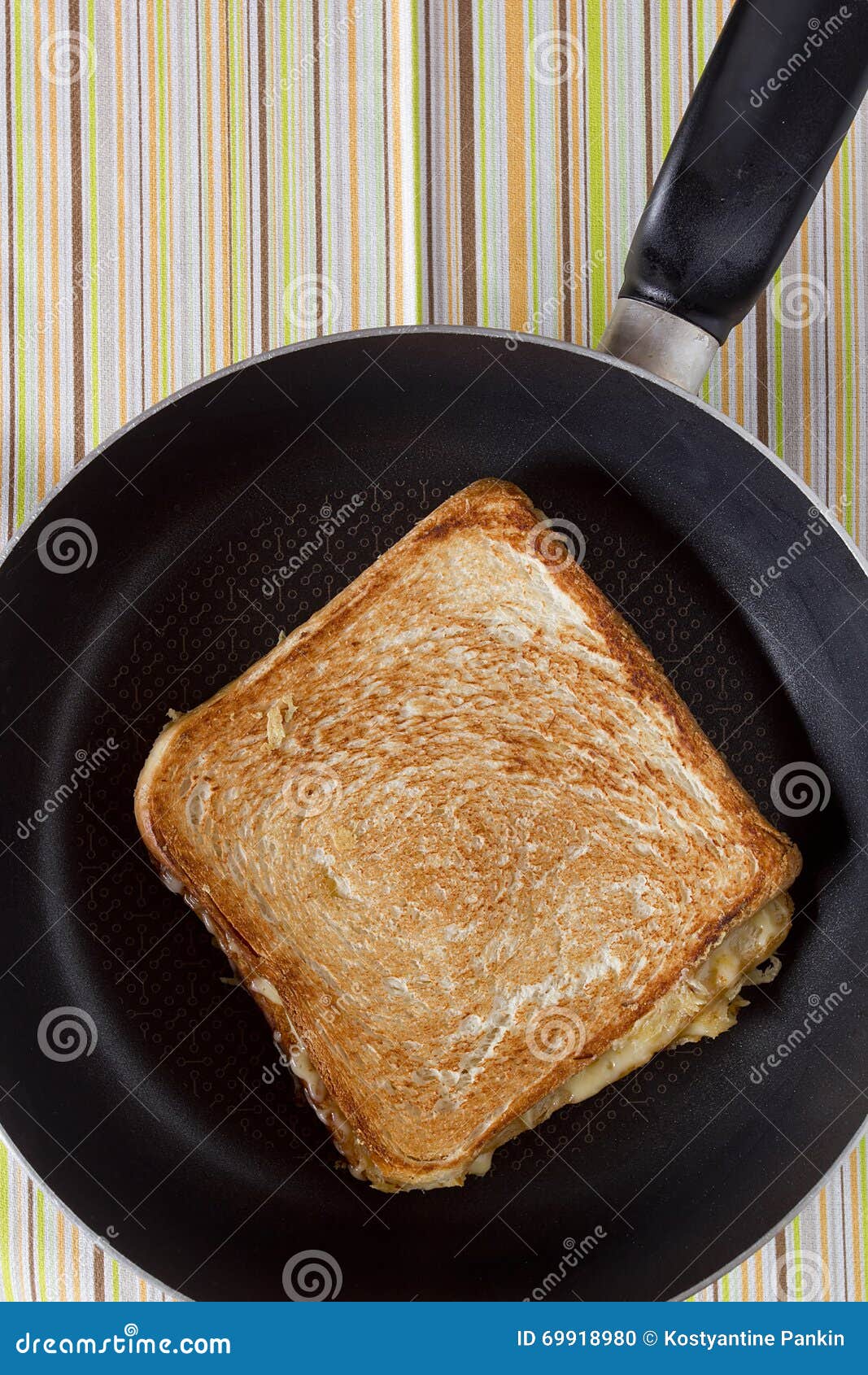 Toast on frying pan stock photo. Image of nutrition, cracker - 69918980