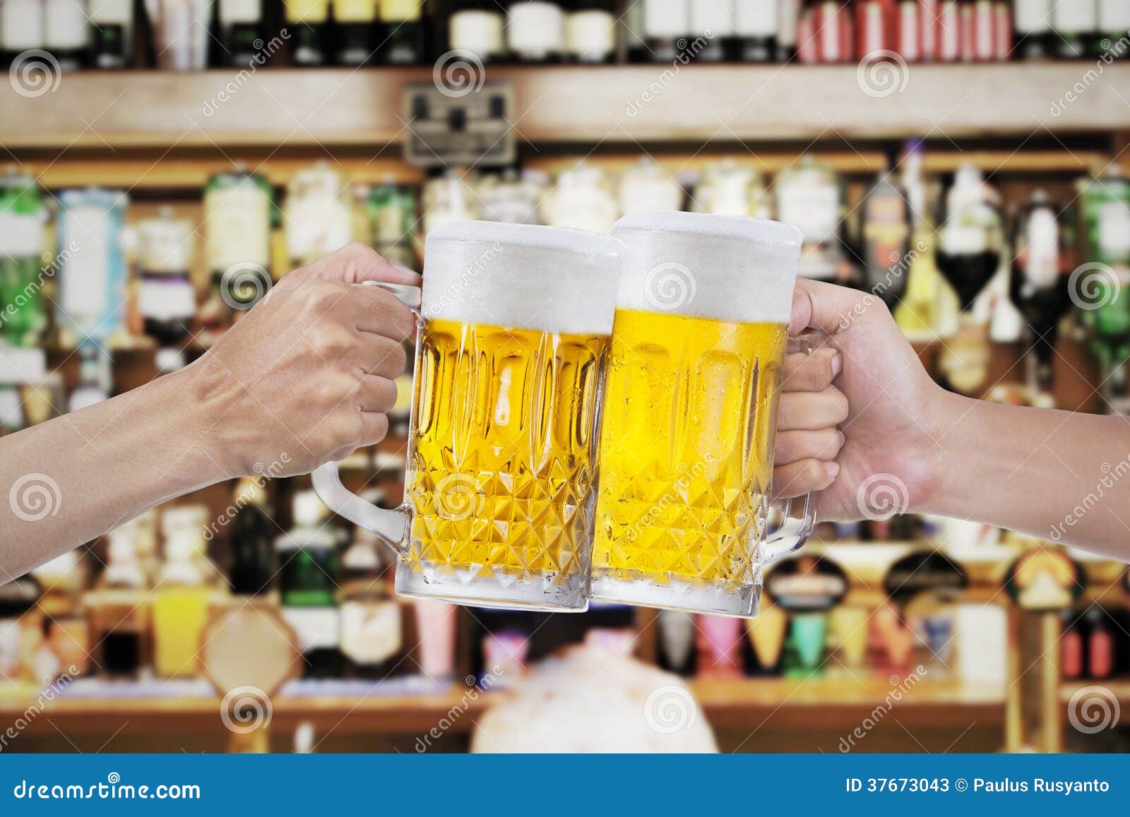 Toast with glasses of beer stock image. Image of cheers - 37673043