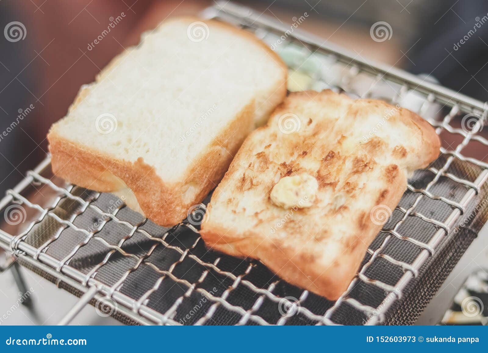 Toast on the grill stock image. Image of snack, texture - 152603973