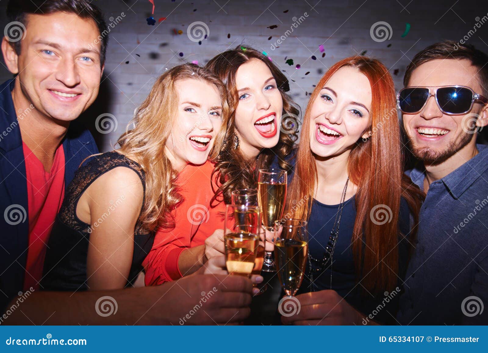 Toast stock image. Image of women, group, nightclub, clubbing - 65334107
